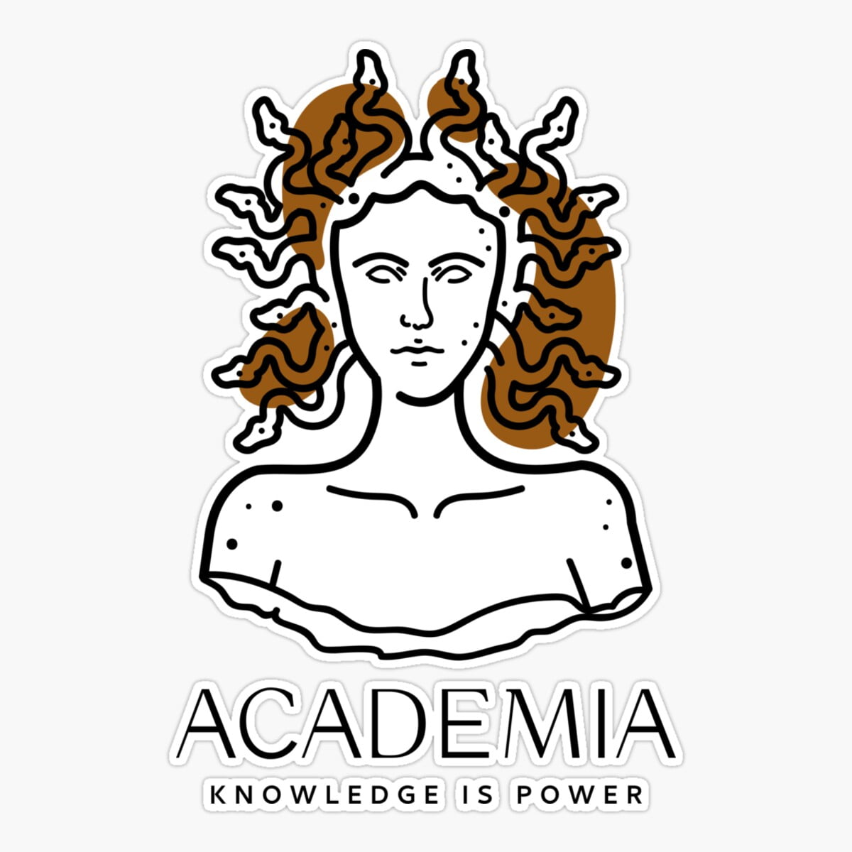 Onim Academia: Knowledge Is Power Sticker, Phone Decal Water Bottle ...