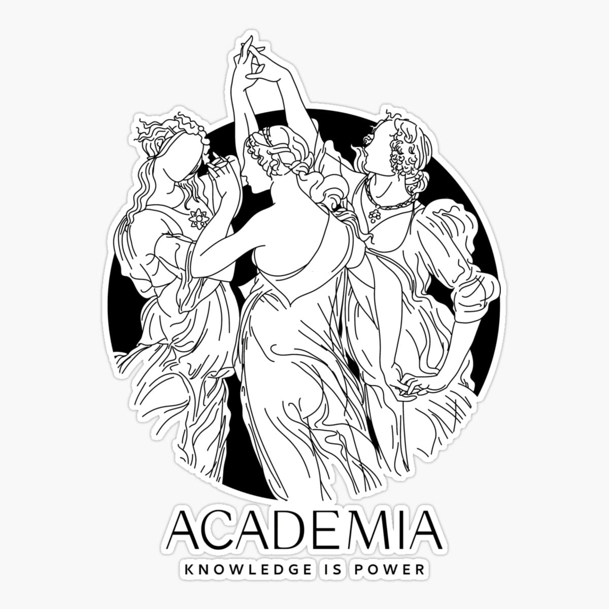 Onim Academia: Knowledge Is Power Sticker, Phone Decal Water Bottle ...