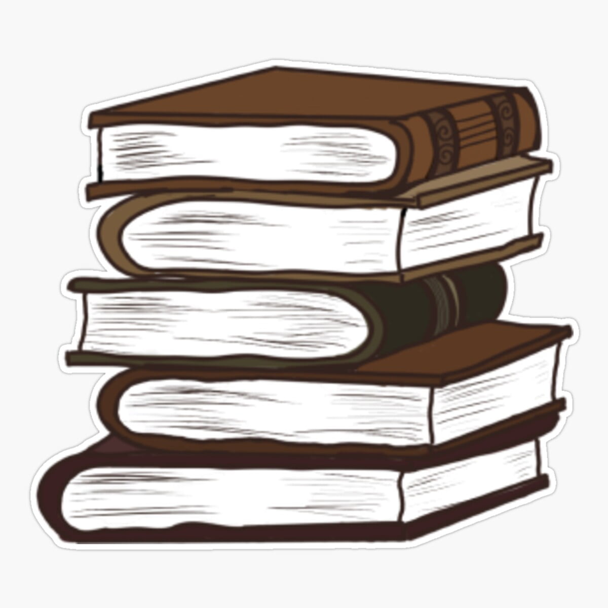 Onim Academia Stack Of Books Sticker, Phone Decal Water Bottle Stickers ...