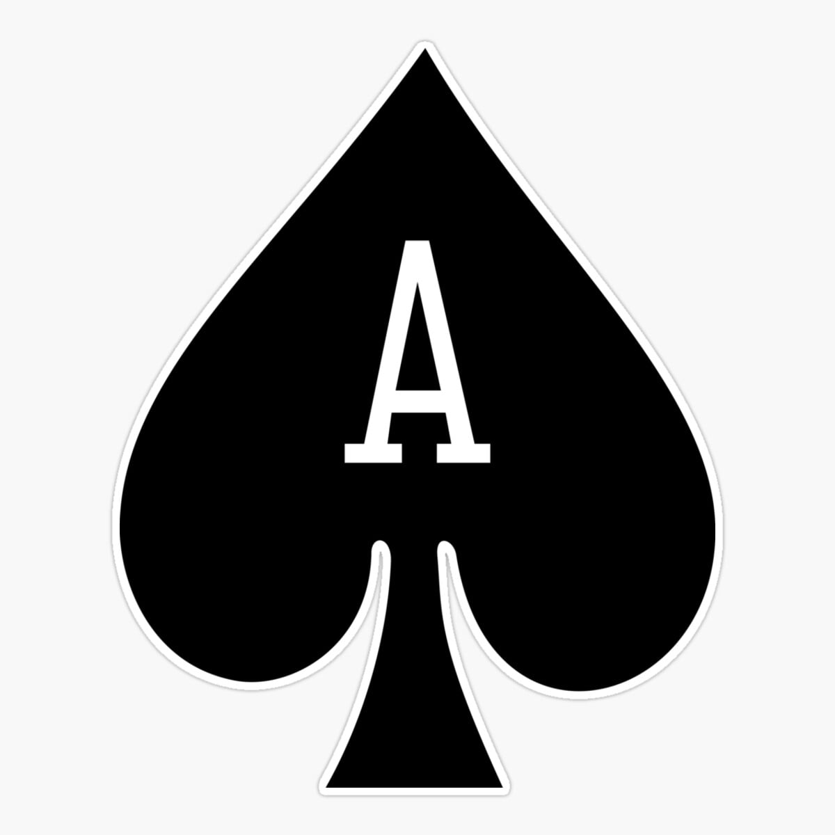 Onim Ace Of Spades Sticker, Phone Decal Water Bottle Stickers Car ...