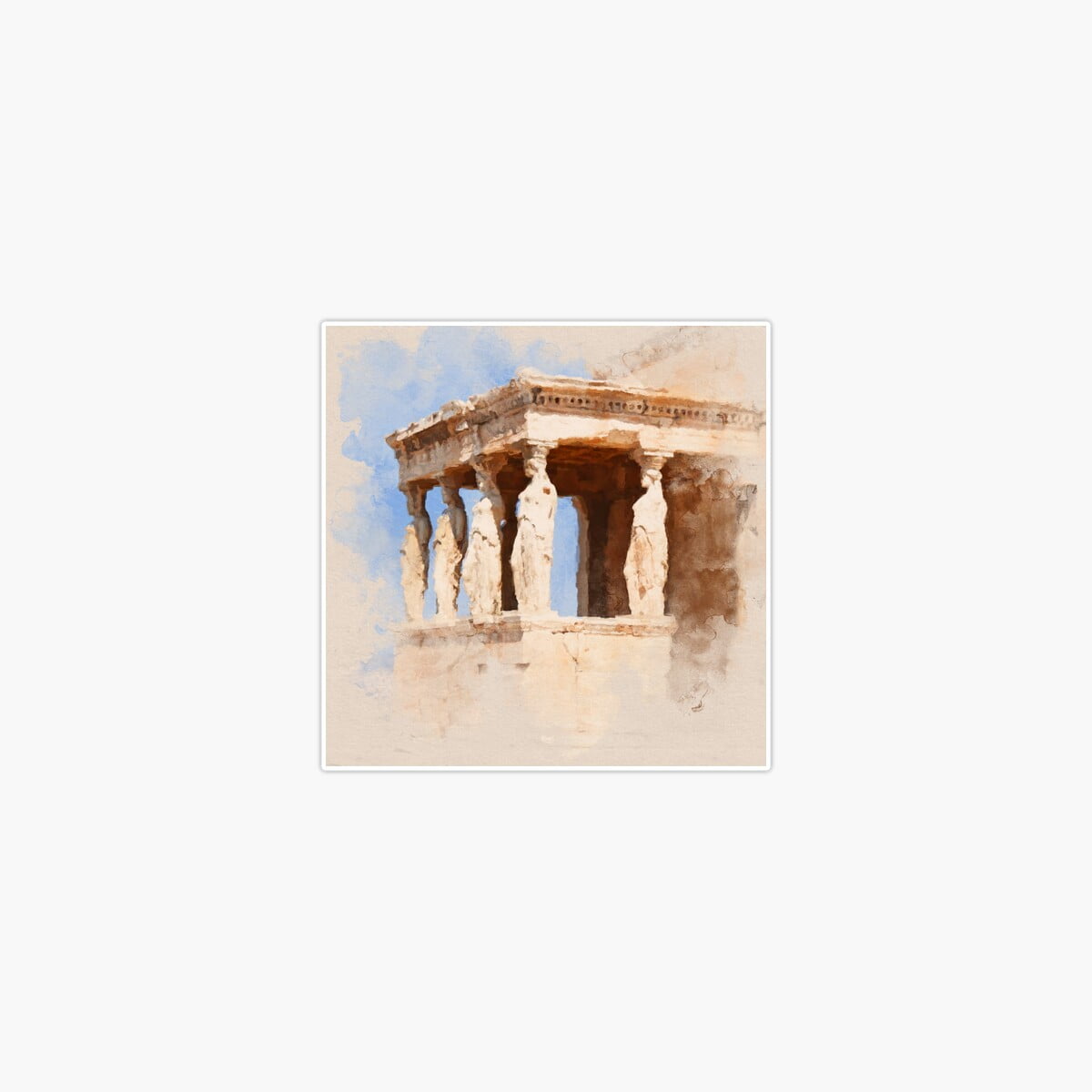 Onim Acropolis of Athens Sticker - Walmart.com
