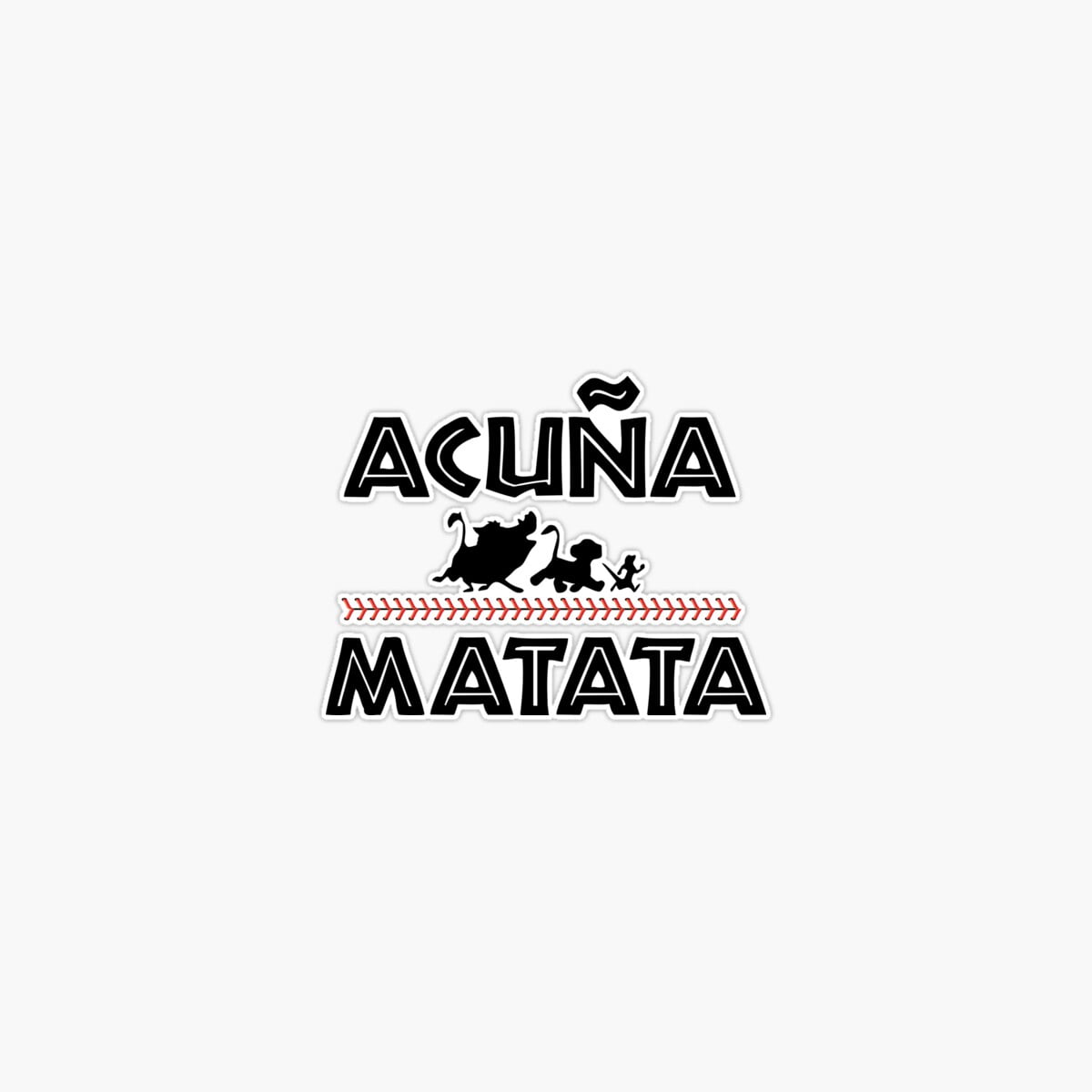 Onim Acuna Matata Sticker, Phone Decal Water Bottle Stickers Car Decals ...