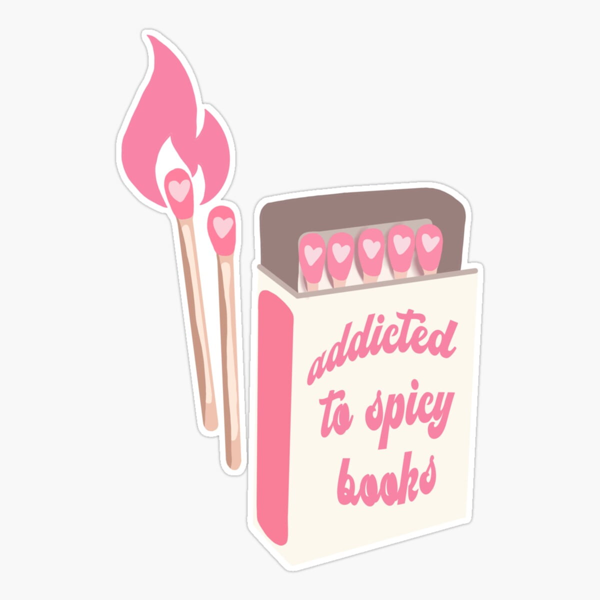 Onim Addicted To Spicy Books For Book Lovers Sticker, Phone Decal Water ...