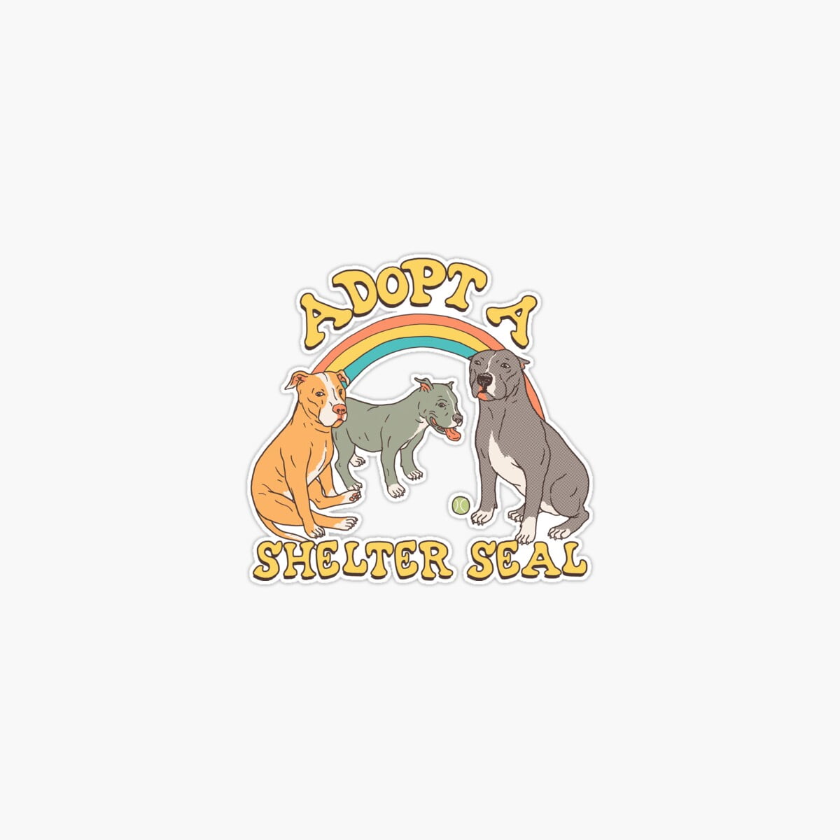 Onim Adopt A Shelter Seal Sticker, Phone Decal Water Bottle Stickers ...