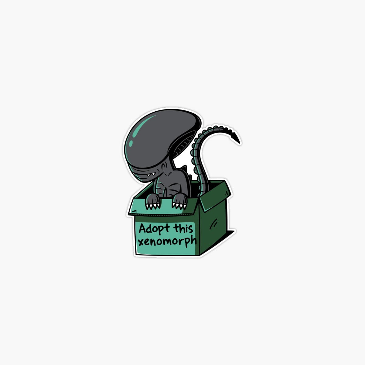 Onim Adopt This Xenomorph Sticker, Phone Decal Water Bottle Stickers ...