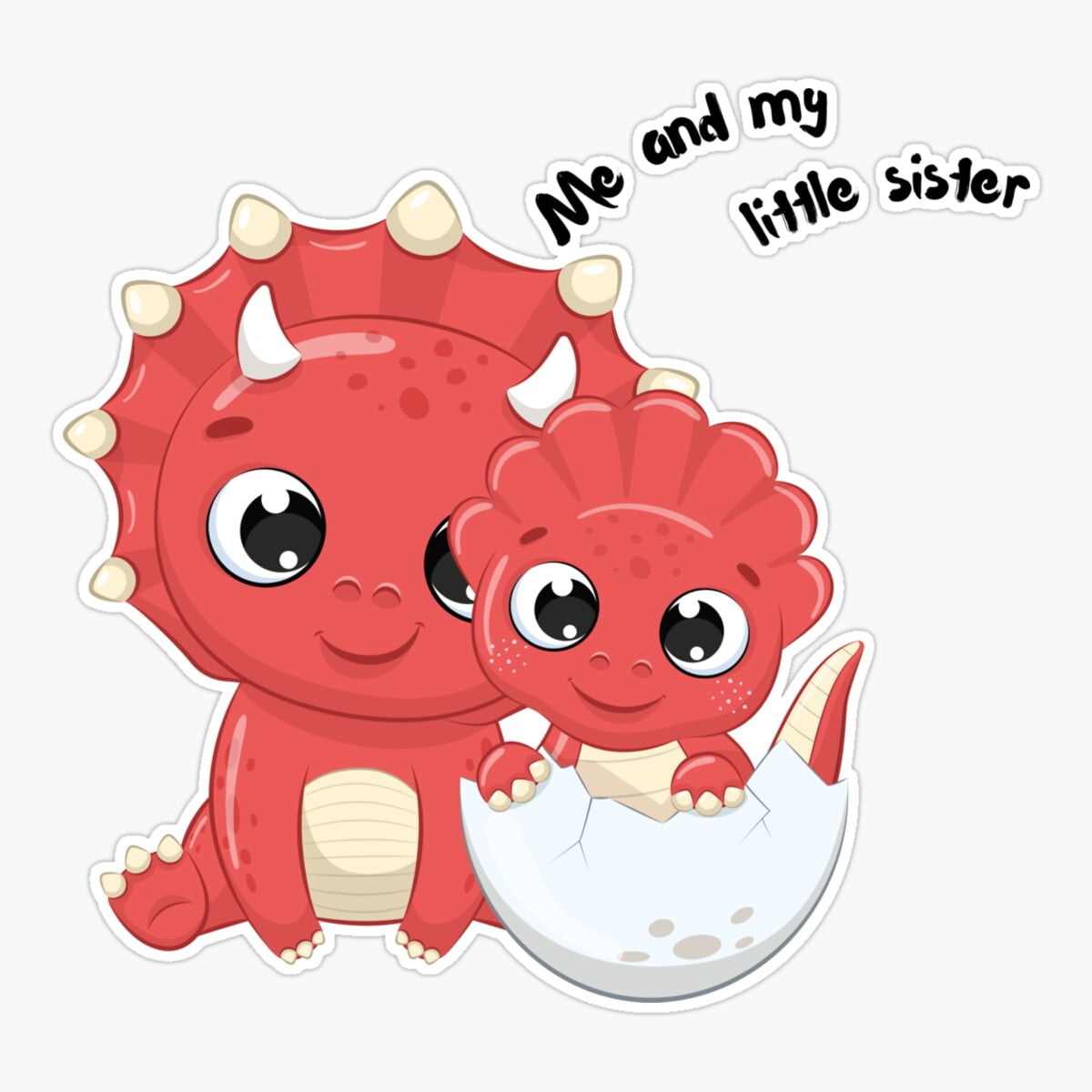 Onim Adorable Dino Sisters: A Heartwarming Tale Of Sibling Love Sticker ...