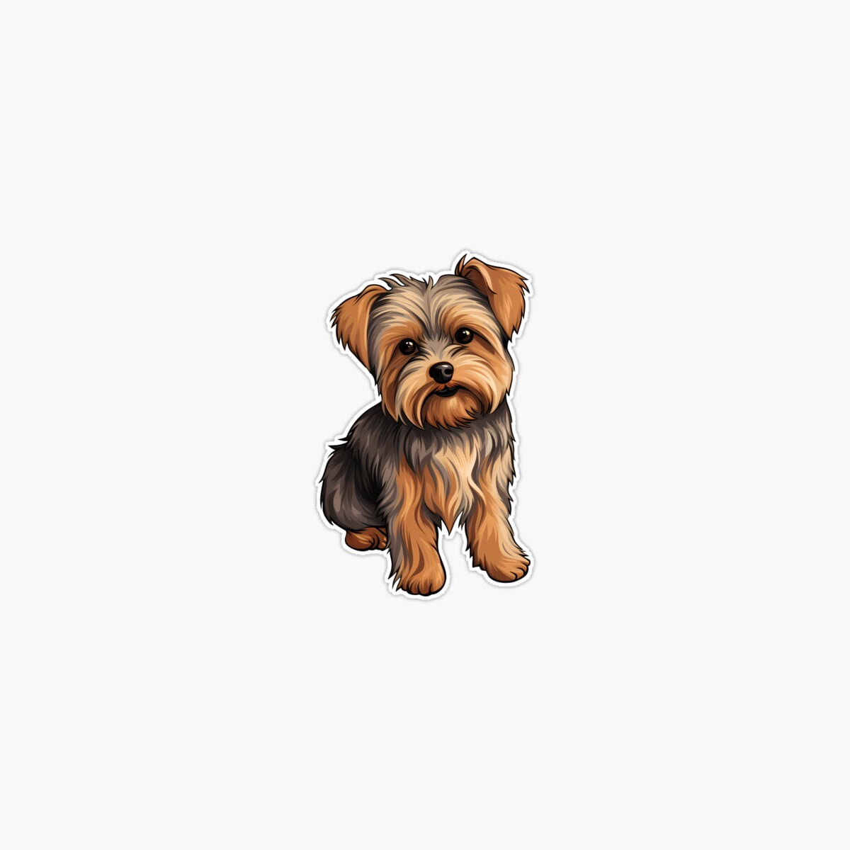 Onim Adorable Yorkshire Terrier Yorkie Puppy Dog Drawing Sticker, Phone ...