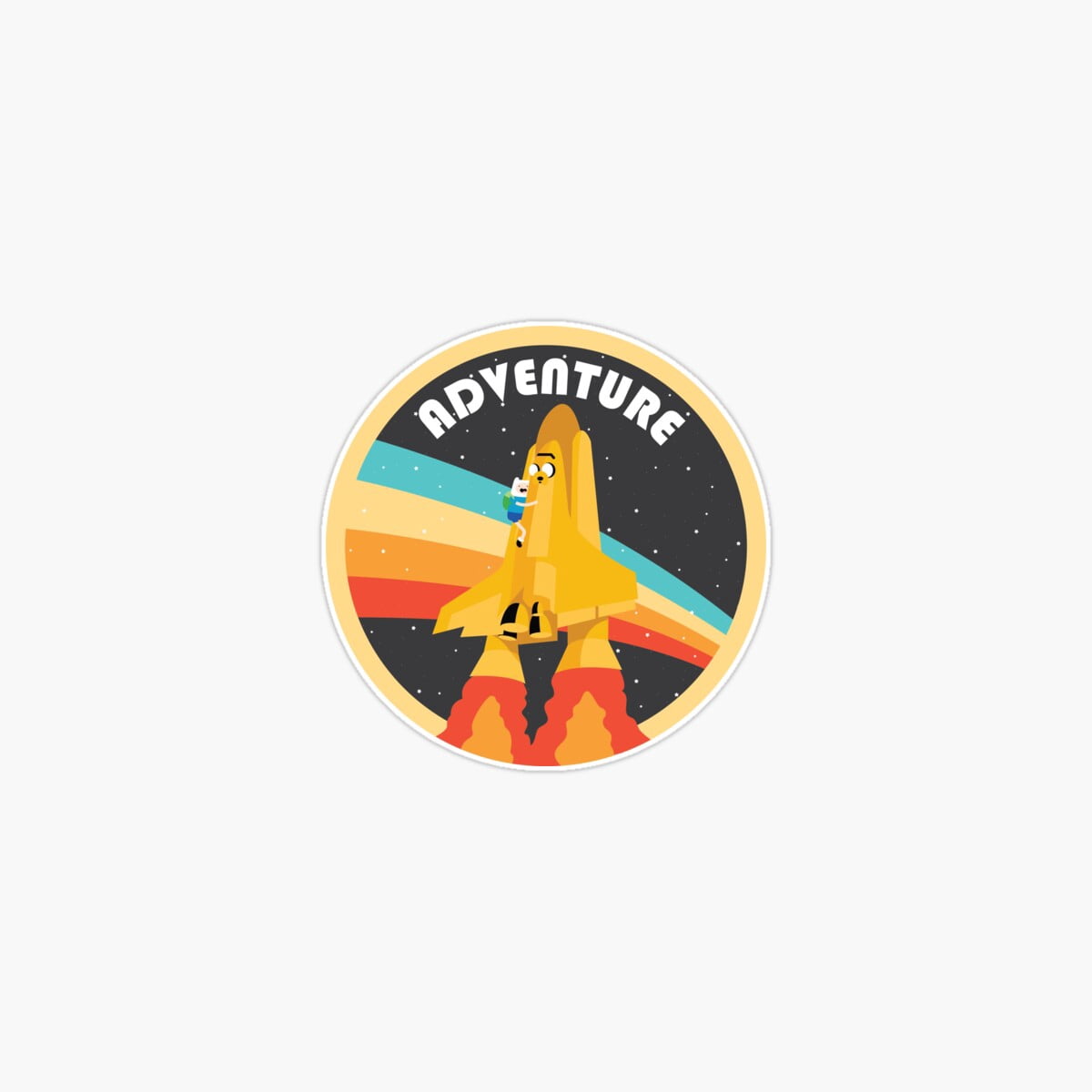Onim Adventure 2 Space (Adventure Time) Sticker, Phone Decal Water ...