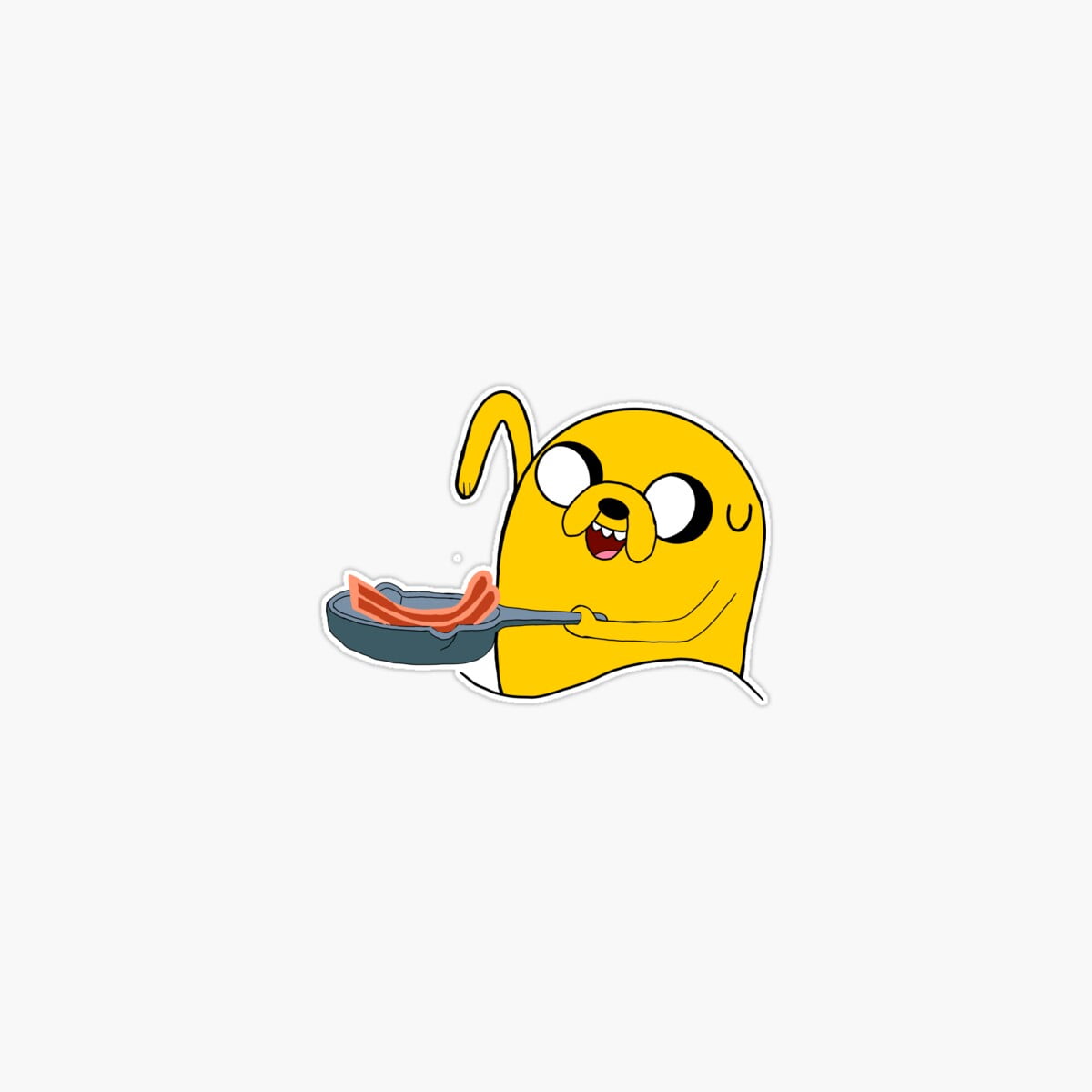 Onim Adventure Time | Jake Makin' Bacon Pancakes Sticker, Phone Decal ...