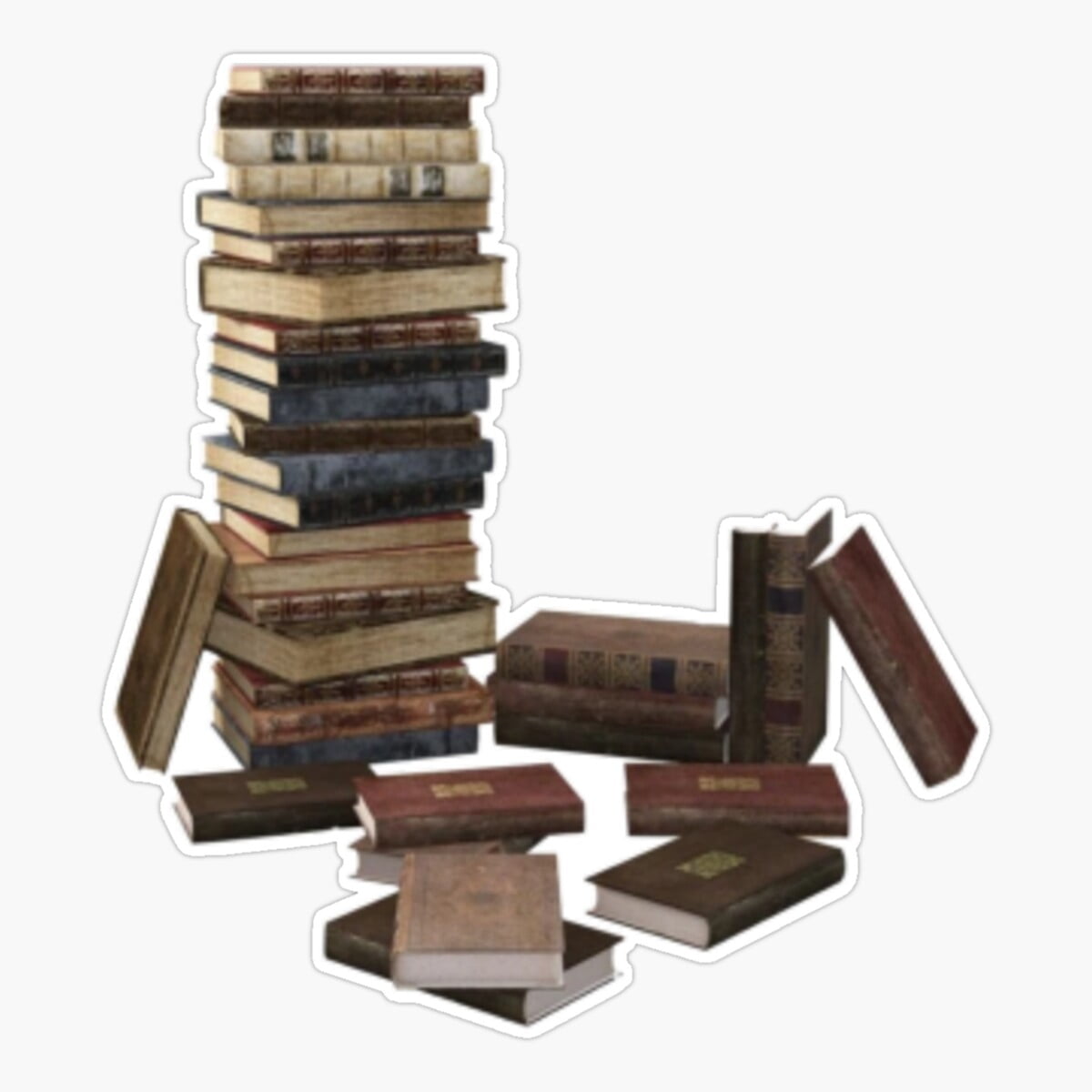 Onim Aesthetic Dark Academia Books Sticker Sticker, Phone Decal Water ...