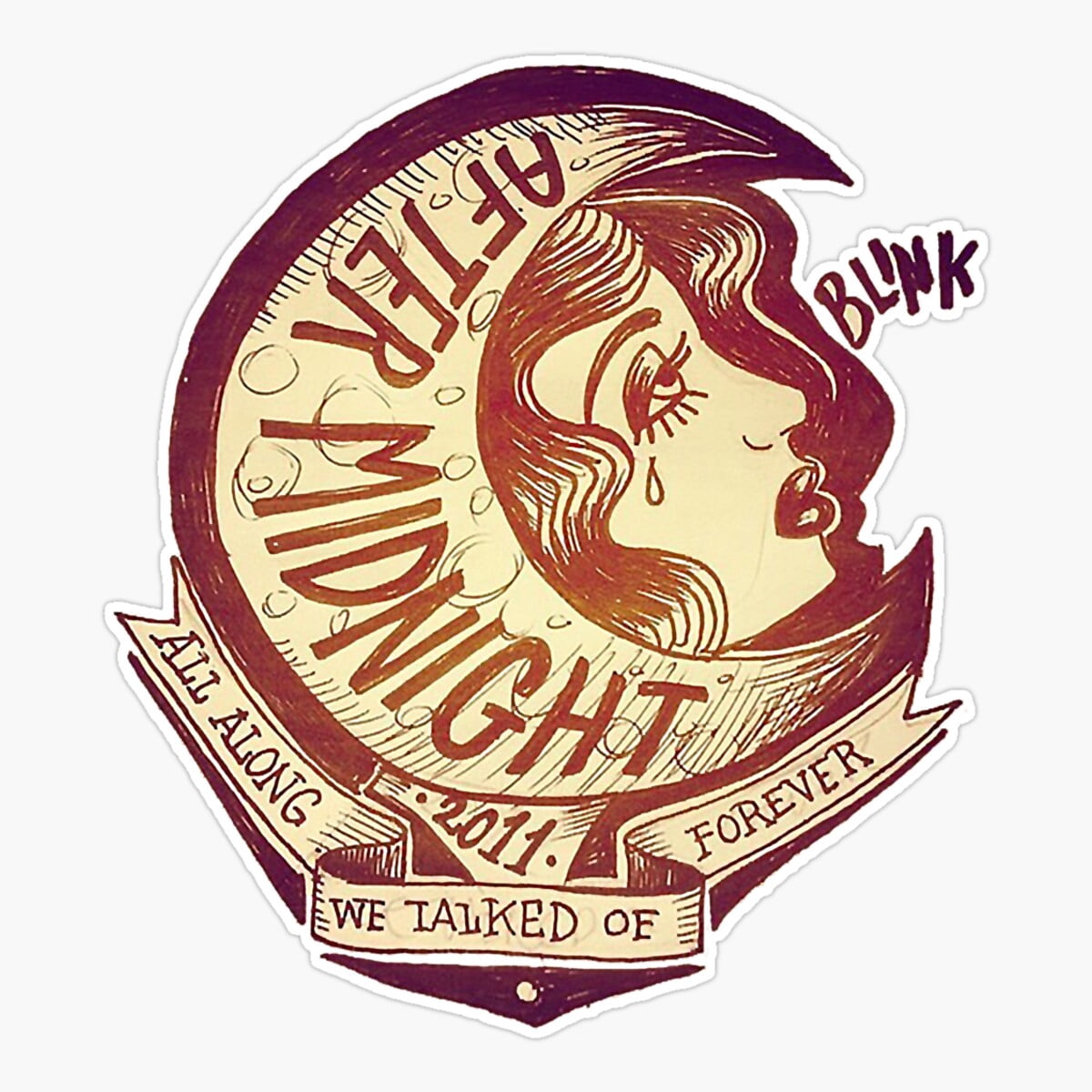 Onim After Midnight Sticker, Phone Decal Water Bottle Stickers Car ...