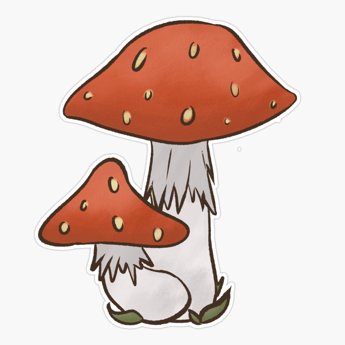 Onim Agaric Mushrooms - Orange Variant Sticker, Phone Decal Water ...