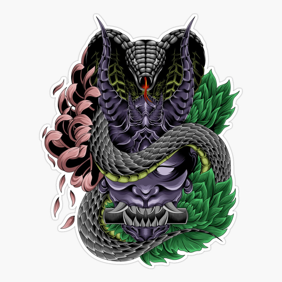 Onim Akuma No Kobura Sticker, Phone Decal Water Bottle Stickers Car ...