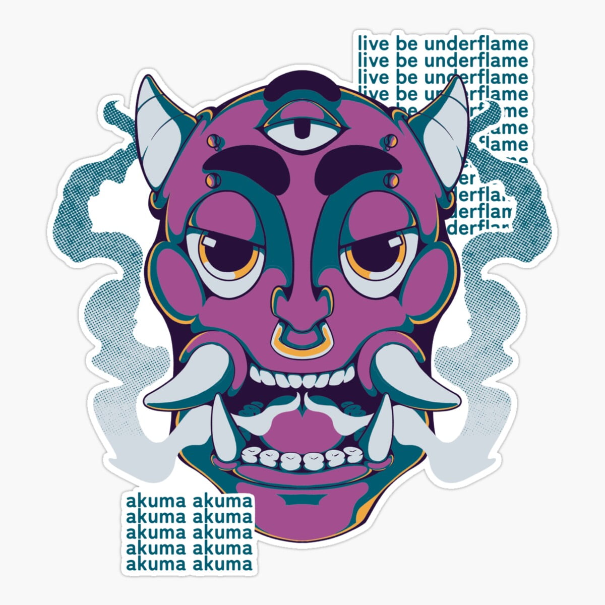 Onim Akuma Sticker, Phone Decal Water Bottle Stickers Car Decals, Funny ...