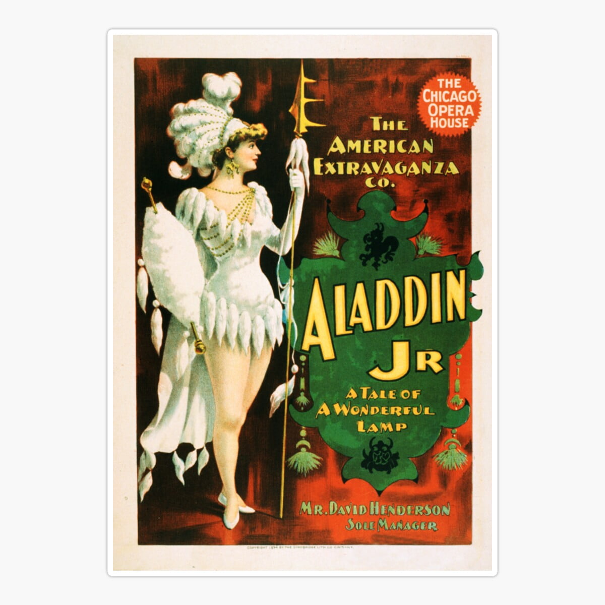 Onim Aladdin Jr A Tale Of A Wonderful Lamp Vintage American Theater ...