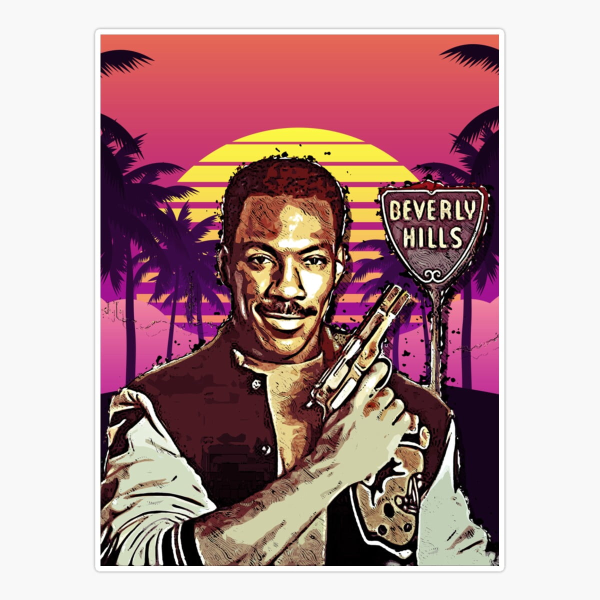 Onim Alex Foley Retro Art Sticker, Phone Decal Water Bottle Stickers ...