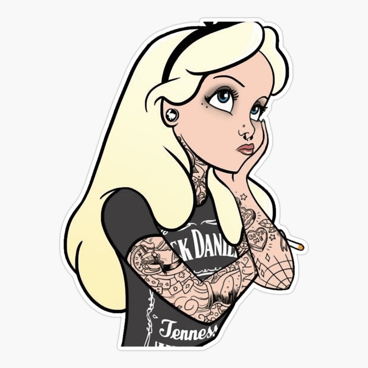 Onim Alice Punk Sticker, Phone Decal Water Bottle Stickers Car Decals ...