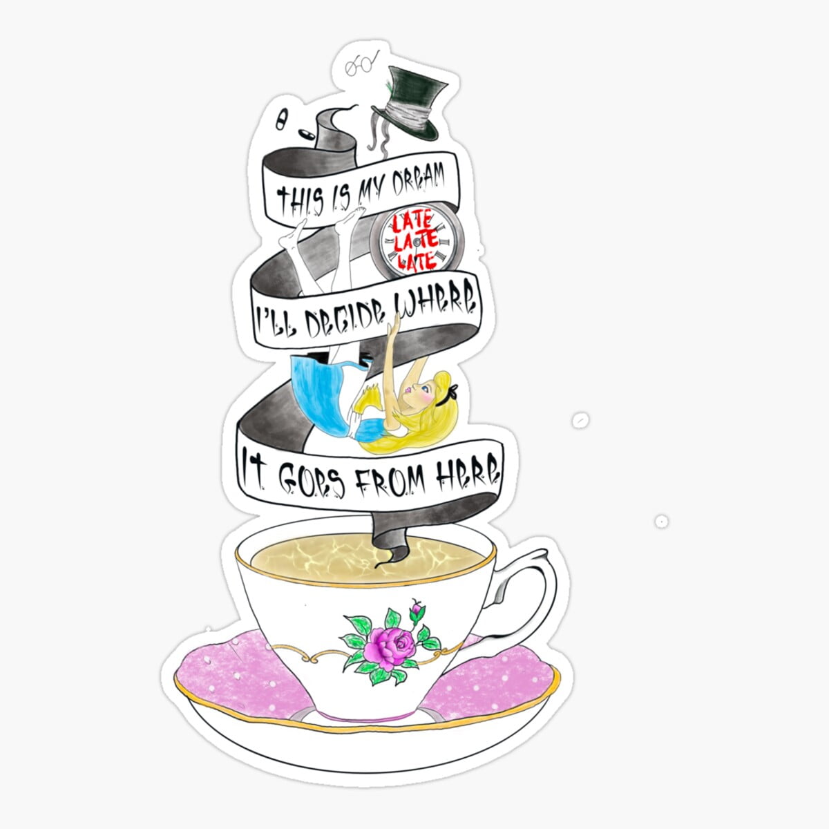 Onim Alice! Sticker, Phone Decal Water Bottle Stickers Car Decals ...