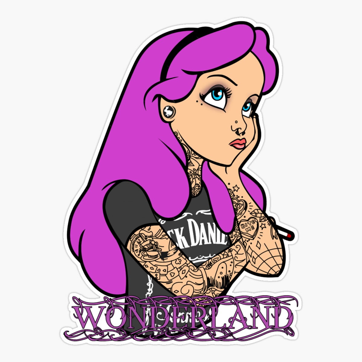 Onim Alice Sticker, Phone Decal Water Bottle Stickers Car Decals, Funny ...