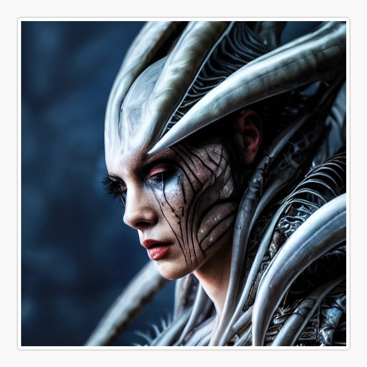 Onim Alien Predator Queen Emotional Sticker, Phone Decal Water Bottle ...