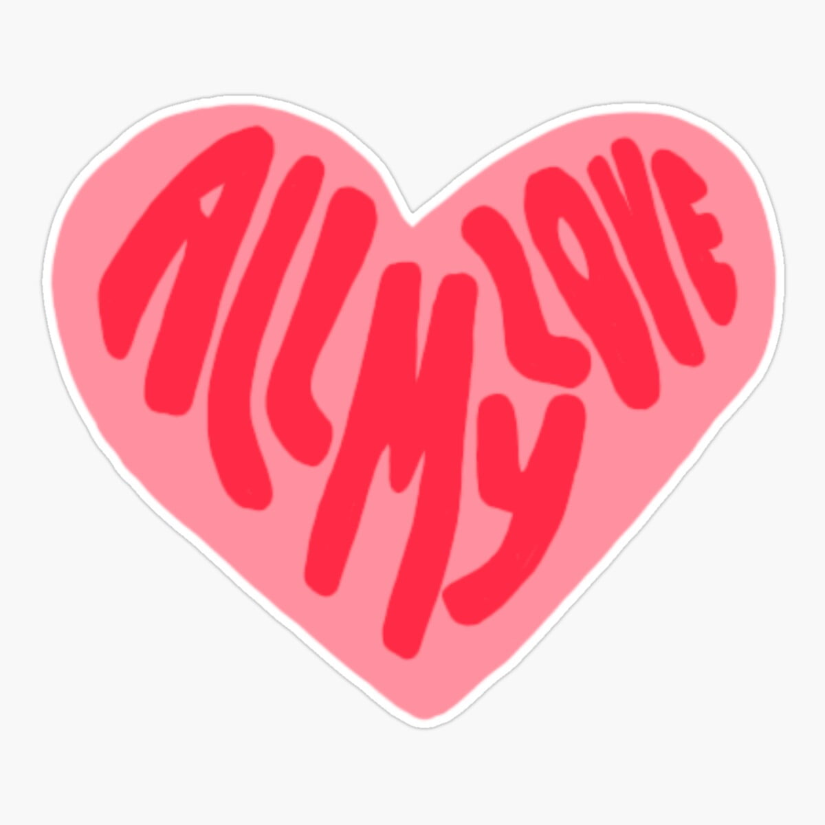Onim All My Love Sticker, Phone Decal Water Bottle Stickers Car Decals ...