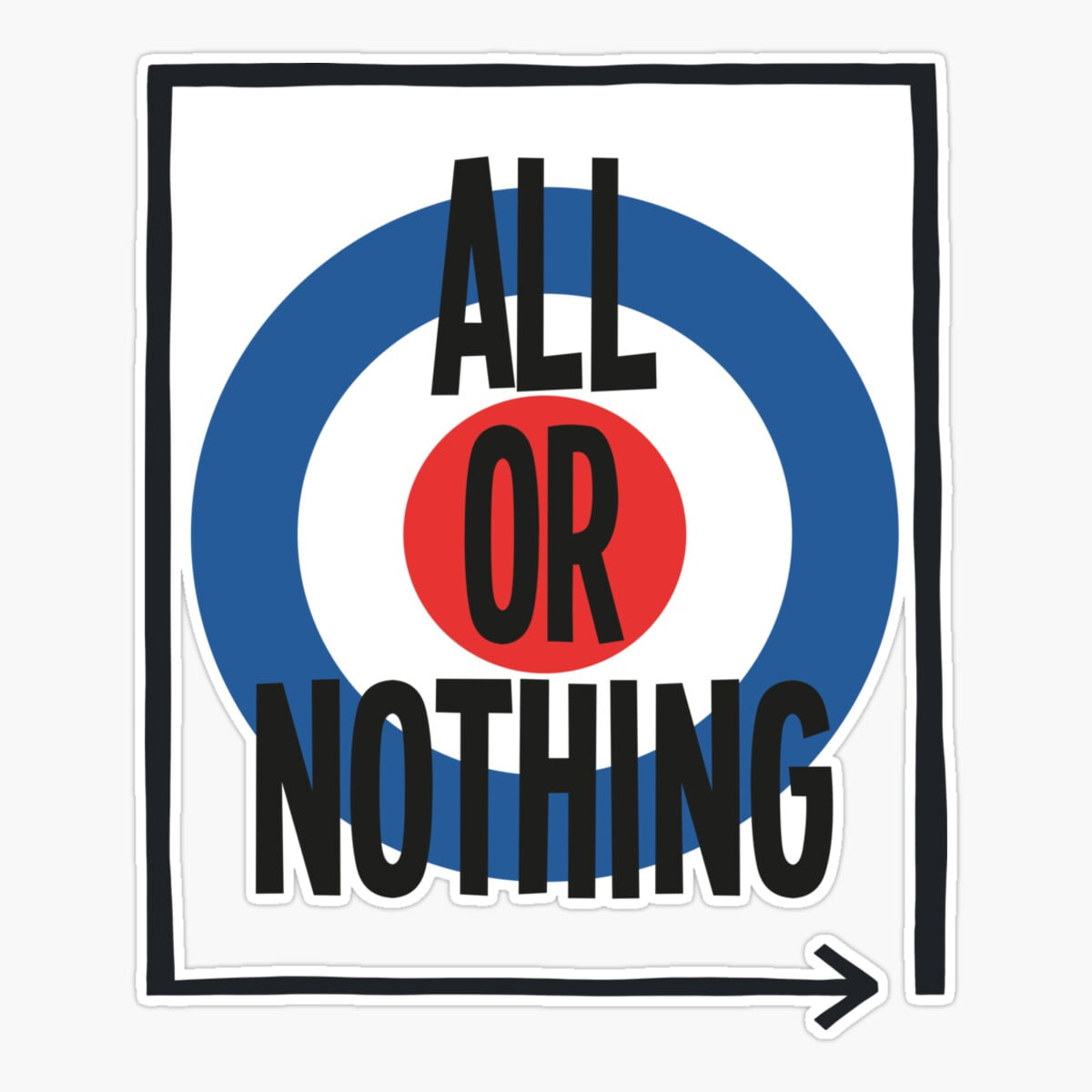 Onim All Or Nothing - Mod Target Sticker, Phone Decal Water Bottle ...