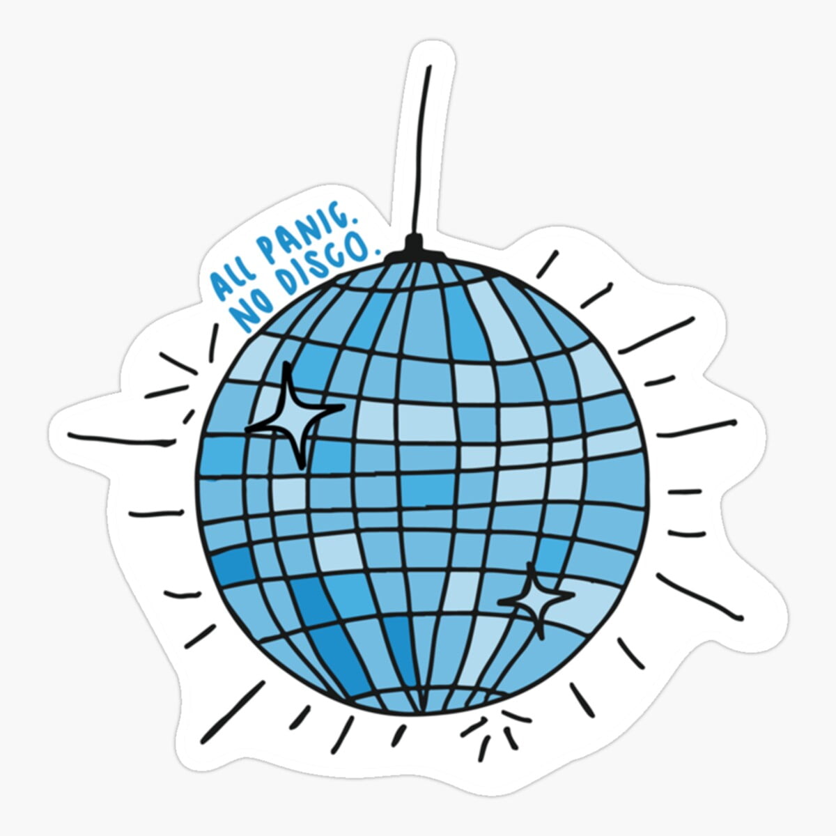 Onim All Panic. No Disco. Sticker, Phone Decal Water Bottle Stickers ...