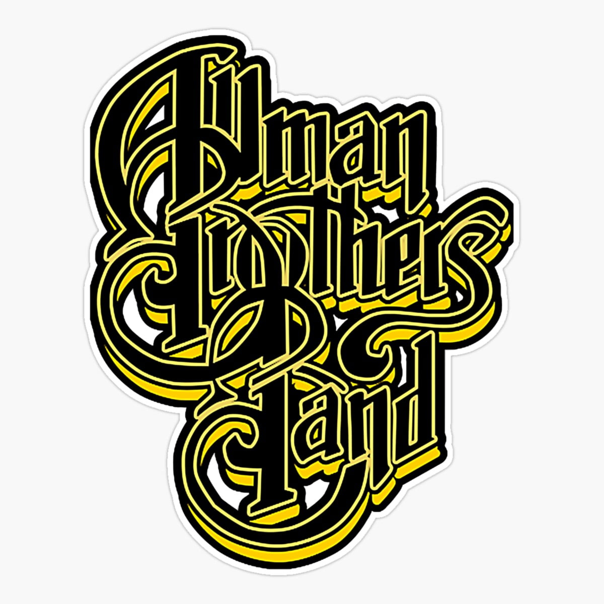 Onim Allman Bros Sticker, Phone Decal Water Bottle Stickers Car Decals ...