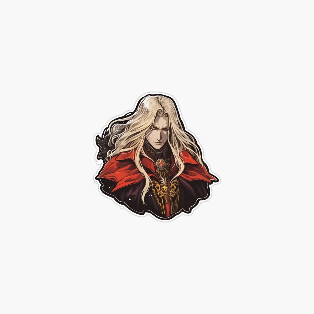 Onim Alucard - Castlevania Sticker, Phone Decal Water Bottle Stickers ...