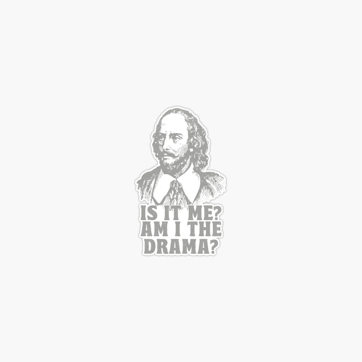 Onim Am I The Drama? William Shakespeare Broadway Sticker, Phone Decal ...
