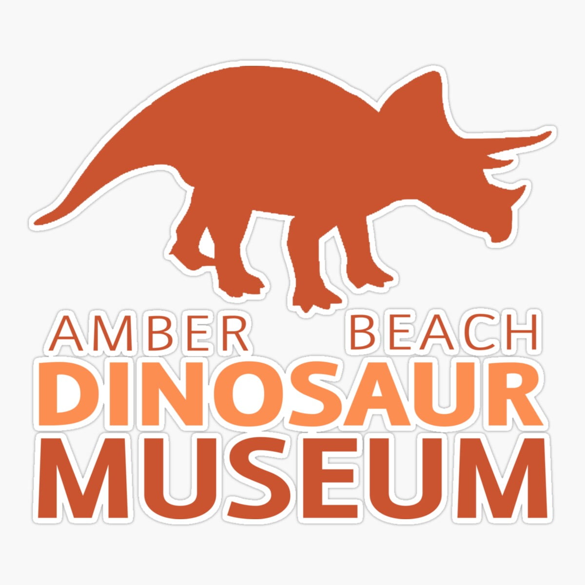 Onim Amber Beach Dinos Sticker, Phone Decal Water Bottle Stickers Car ...