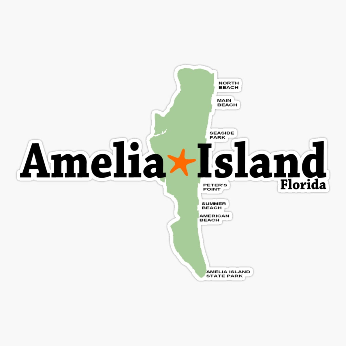 Onim Amelia Island - Florida. Sticker, Phone Decal Water Bottle ...