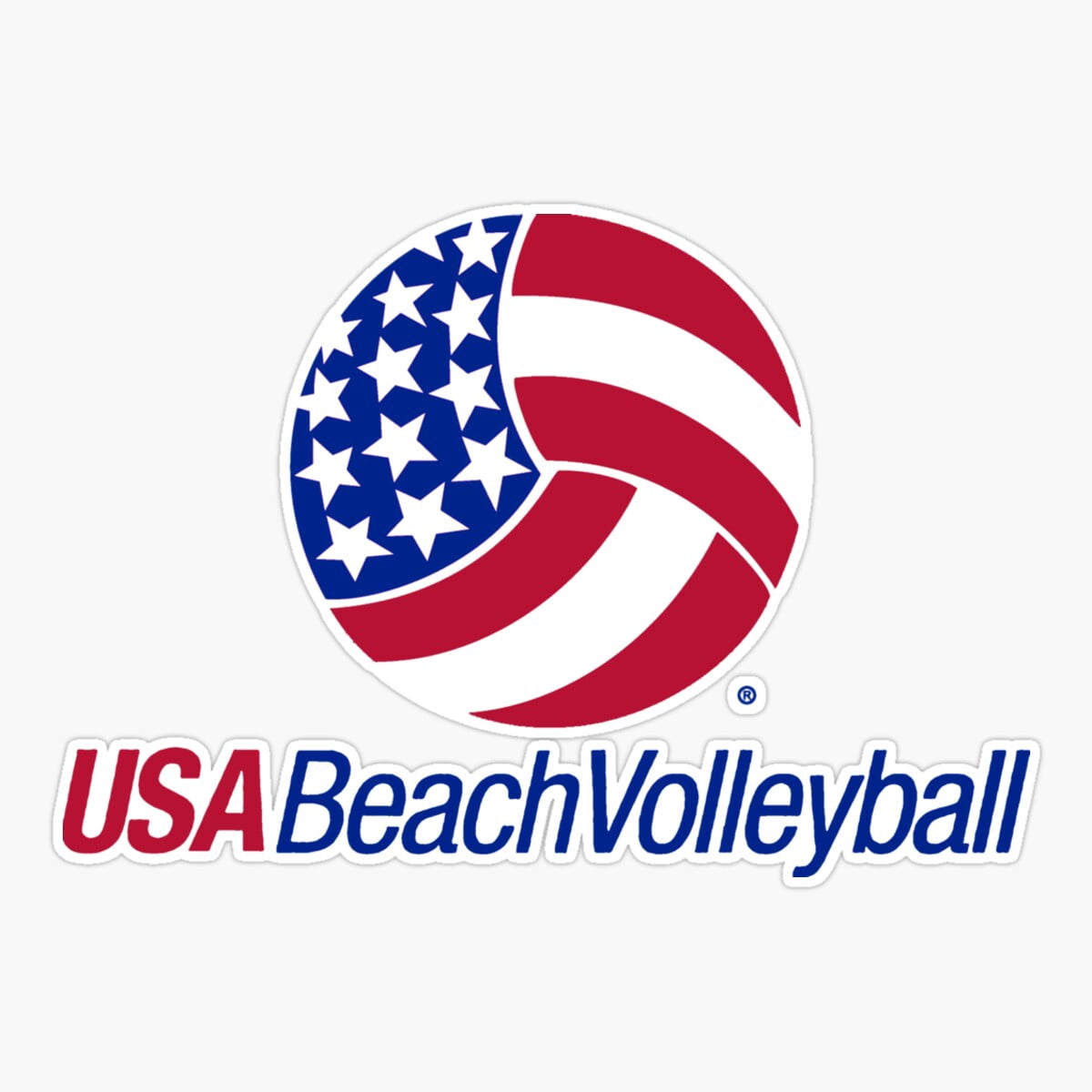 Onim American Favorite Sport Usa Beach Volleyball Logo Sticker, Phone ...