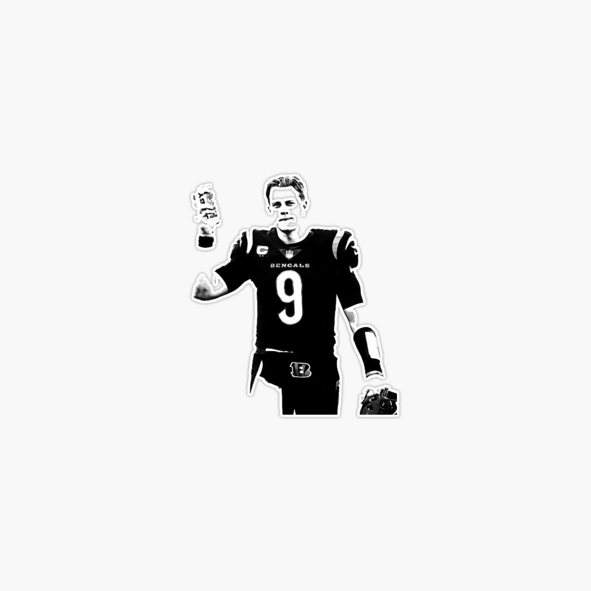 Onim American Football Championship Player Quarterback Vintage Sticker, Phone Decal Water Bottle ...