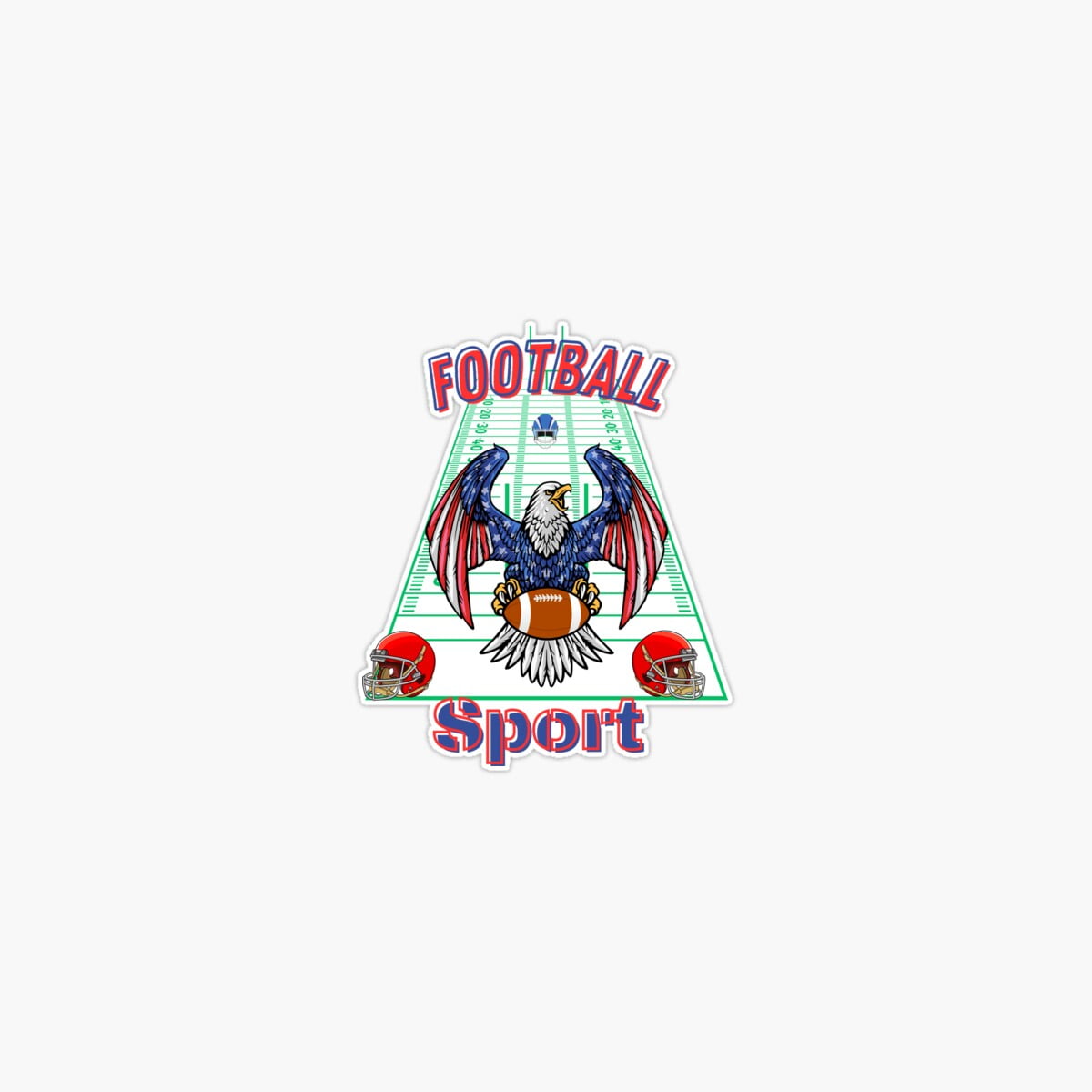 Onim American Football Fans Sport Connects People Sticker, Phone Decal ...