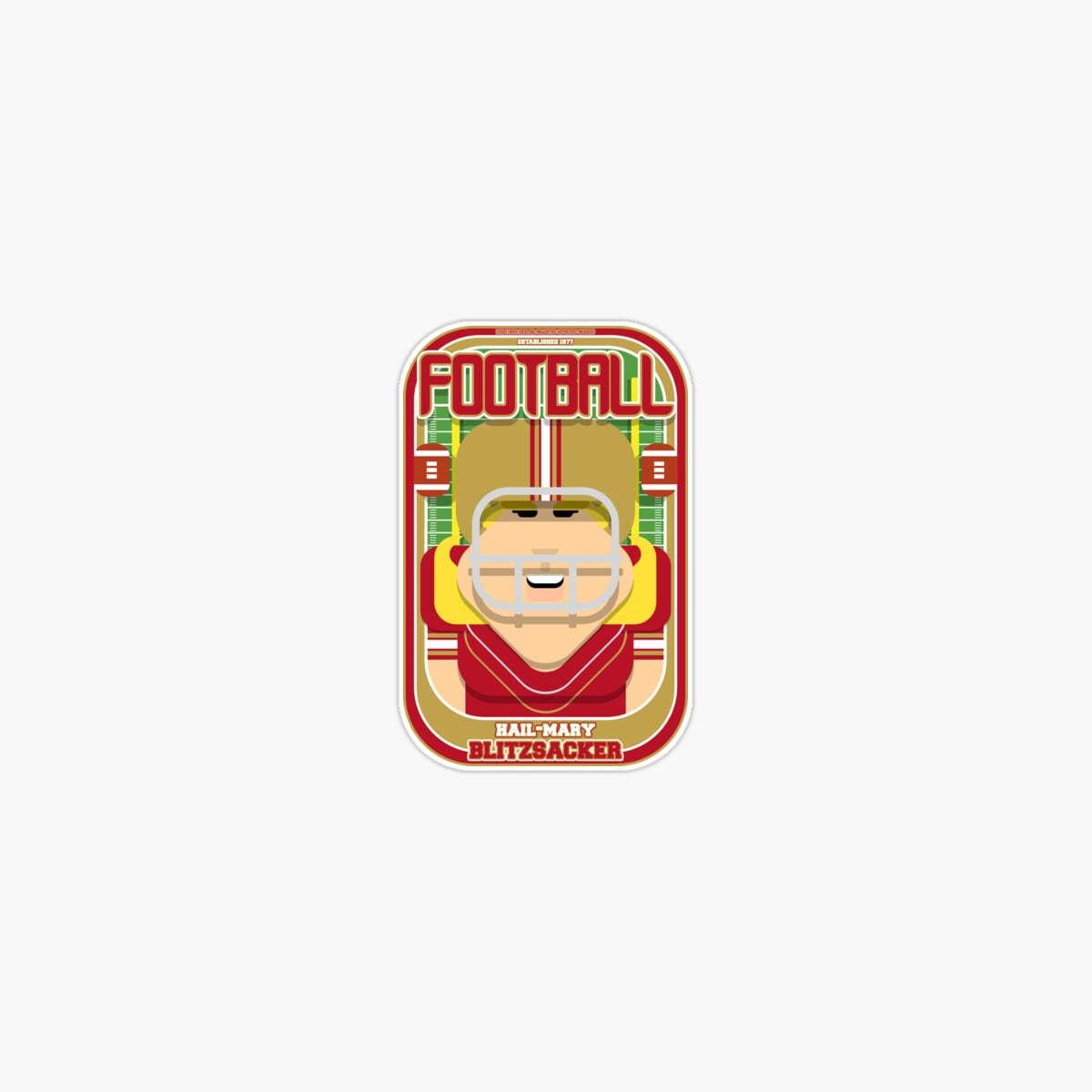 Onim American Football Red And Gold - Hail-Mary Blitzsacker - Hazel ...