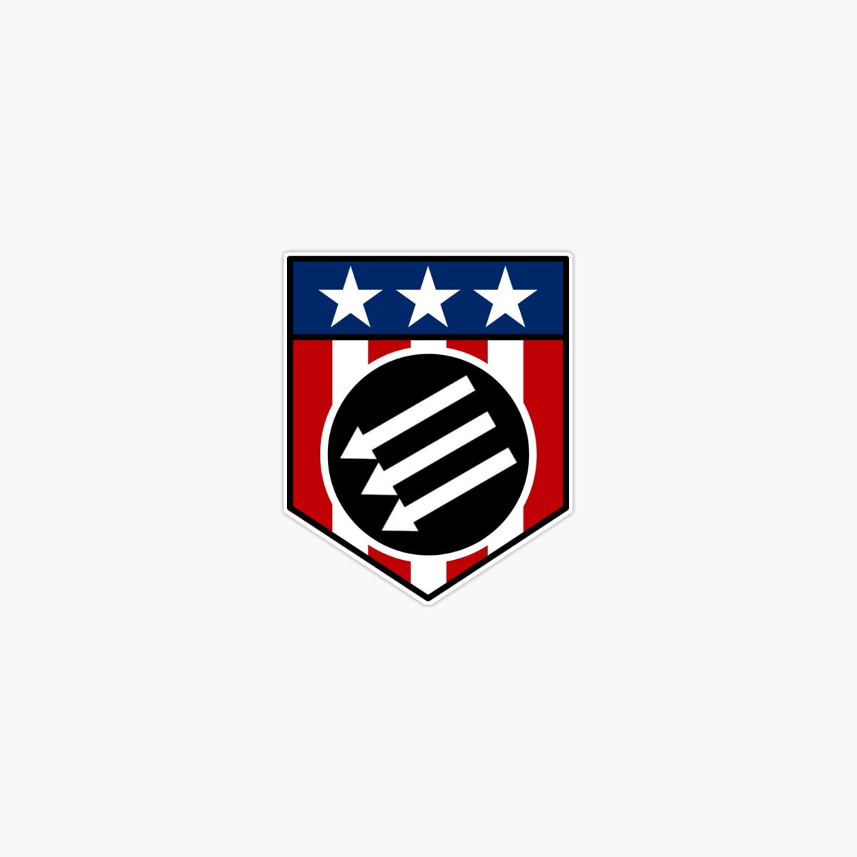 Onim American Iron Front Shield Sticker, Phone Decal Water Bottle ...