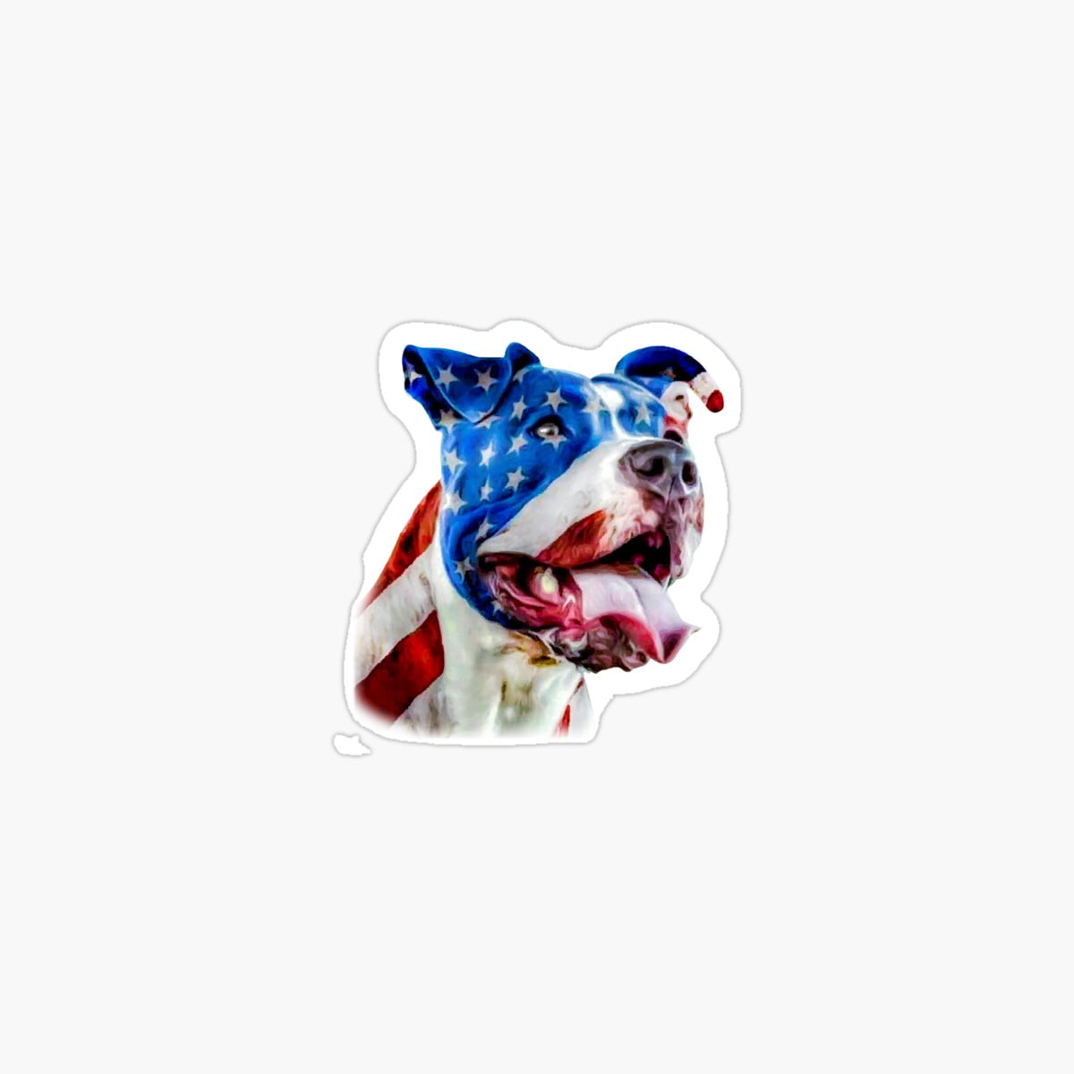 Onim American Pitbull Flag Sticker, Phone Decal Water Bottle Stickers ...