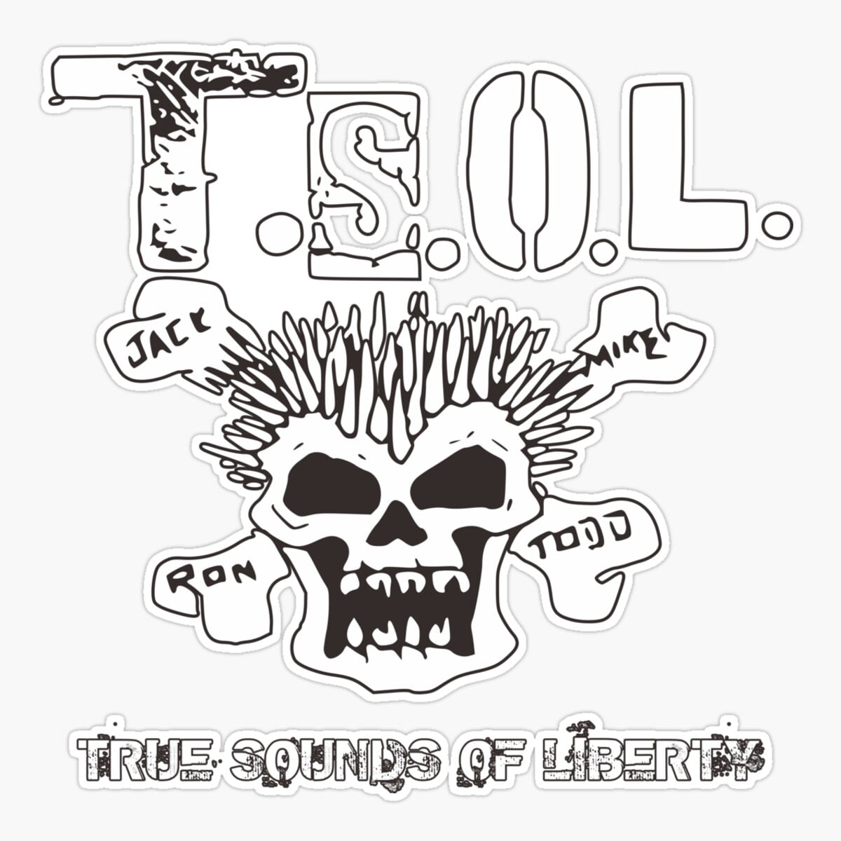 Onim American Punk 70S Sticker, Phone Decal Water Bottle Stickers Car ...