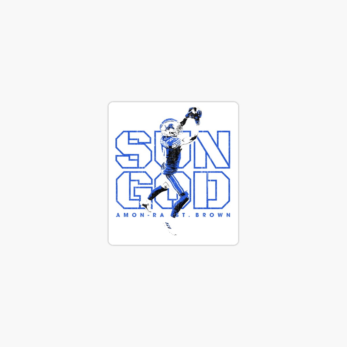 Onim Amon-Ra St. Brown (Variant) Sticker, Phone Decal Water Bottle ...