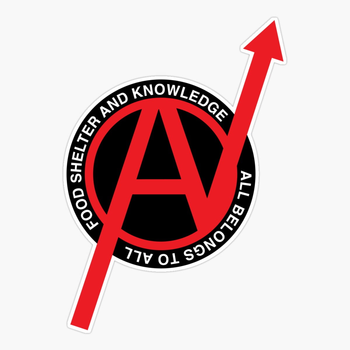 Onim Anarchist Squatter Symbol Sticker, Phone Decal Water Bottle ...