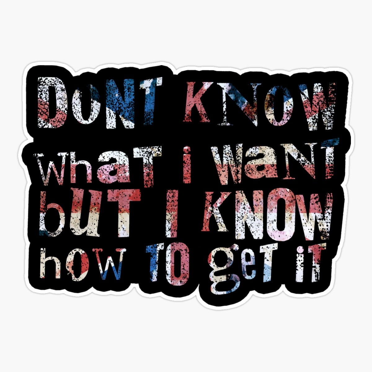 Onim Anarchy Uk Punk Typography Riot Sticker, Phone Decal Water Bottle ...