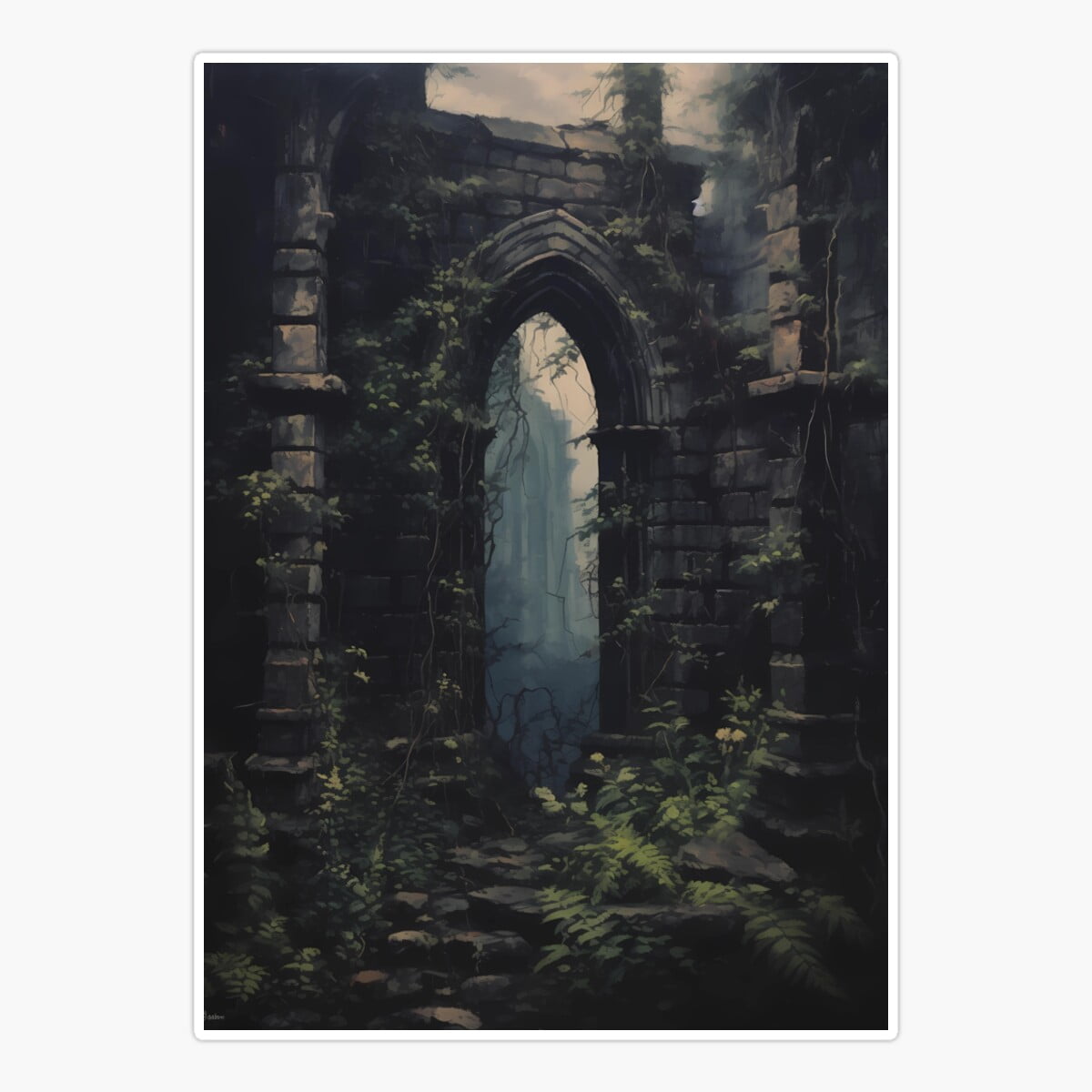 Onim Ancient Gateway Castle Dark Academia Gothic Cottagecore Decor ...