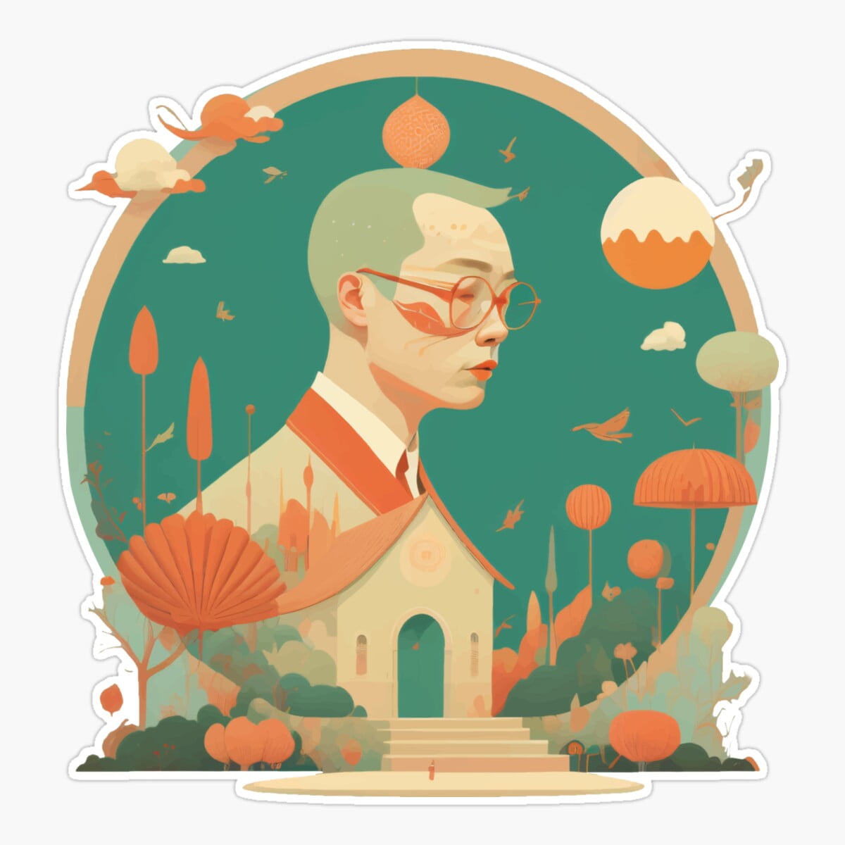 Onim Ancient Japanese Sage Sticker, Phone Decal Water Bottle Stickers ...