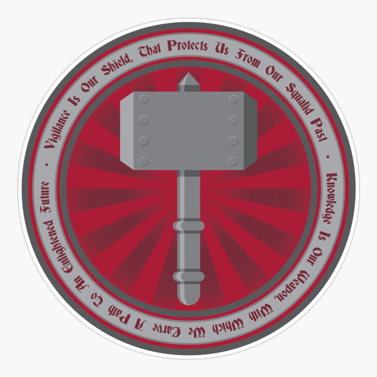 Onim Ancient Order Of The Hammer Sticker, Phone Decal Water Bottle ...