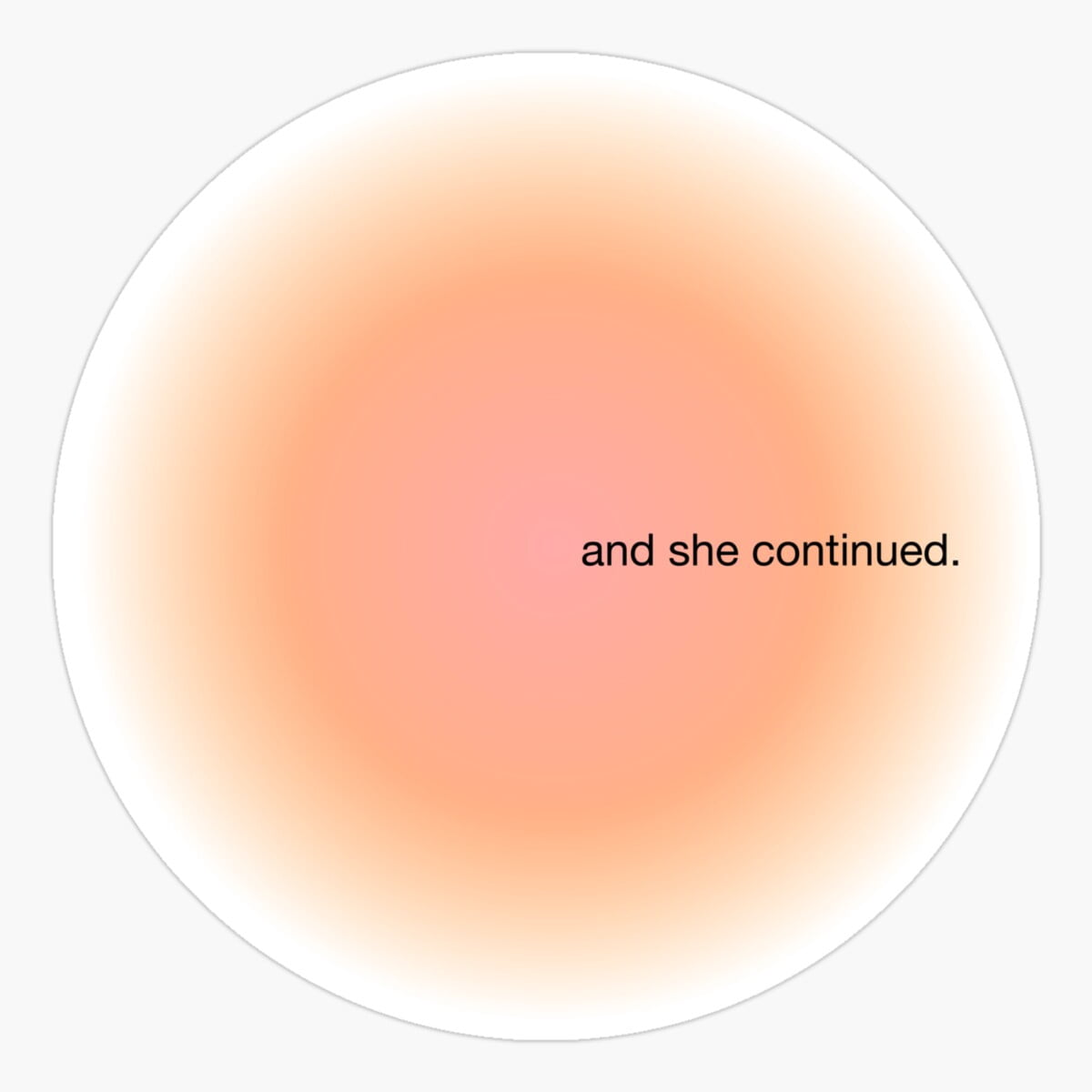 Onim And She Continued - Gradient Sticker, Phone Decal Water Bottle ...