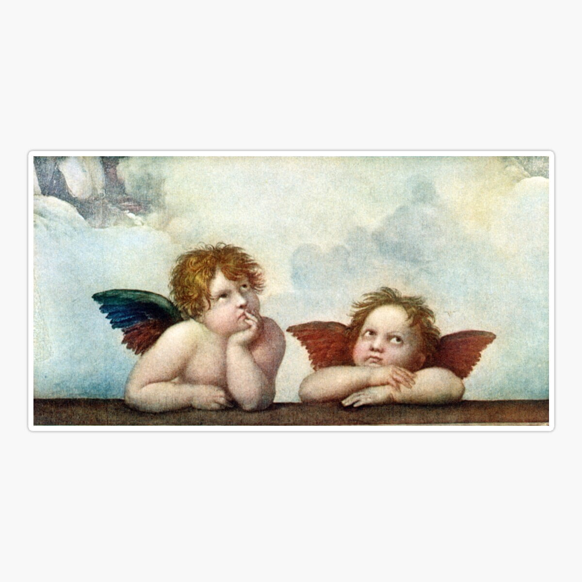 Onim Angels Of The Sistine Madonna Sticker, Phone Decal Water Bottle ...