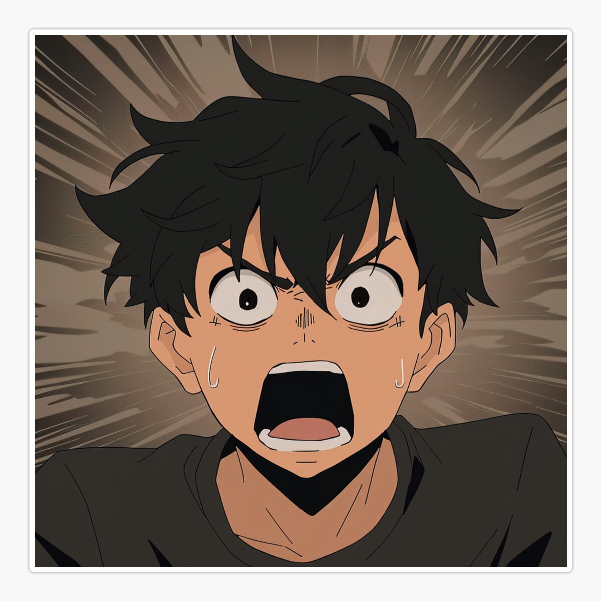 Onim Anger | Anime Style Sticker, Phone Decal Water Bottle Stickers Car ...