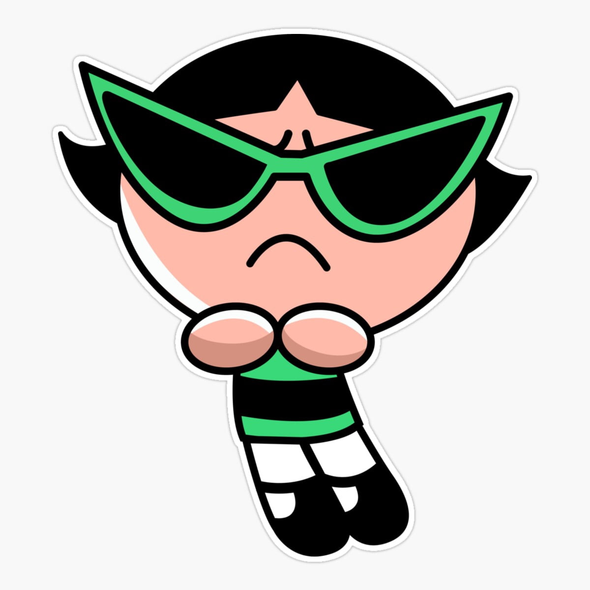 Onim Angry Acorn With Glasses Sticker, Phone Decal Water Bottle ...