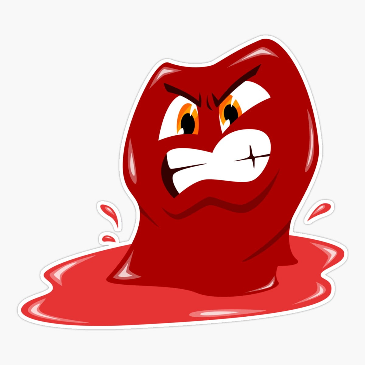 Onim Angry Blob! Sticker, Phone Decal Water Bottle Stickers Car Decals ...